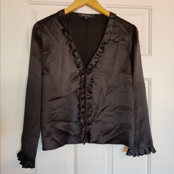 Marc Jacobs | Sweaters | Marc Jacobs Satin Cardigan | Poshmark